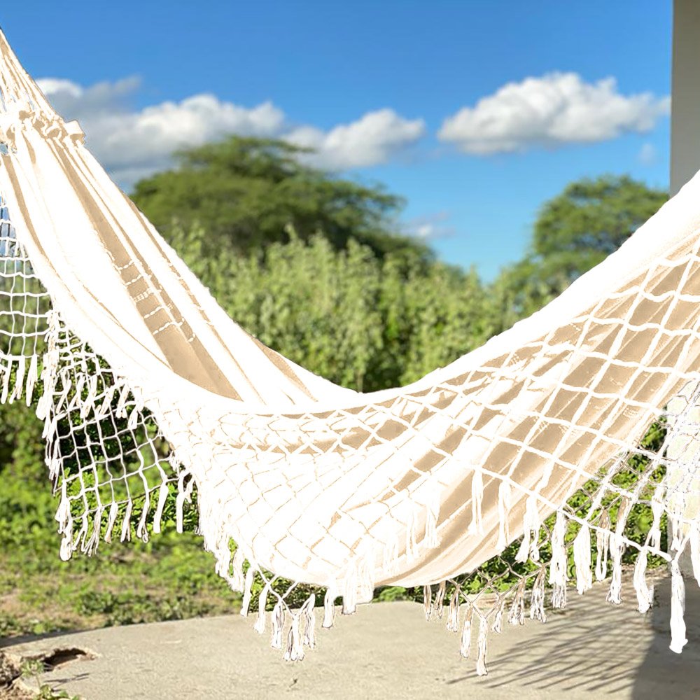 Rede de Descanso Confortável Lazer Redes Mundo Verde com Cru ...