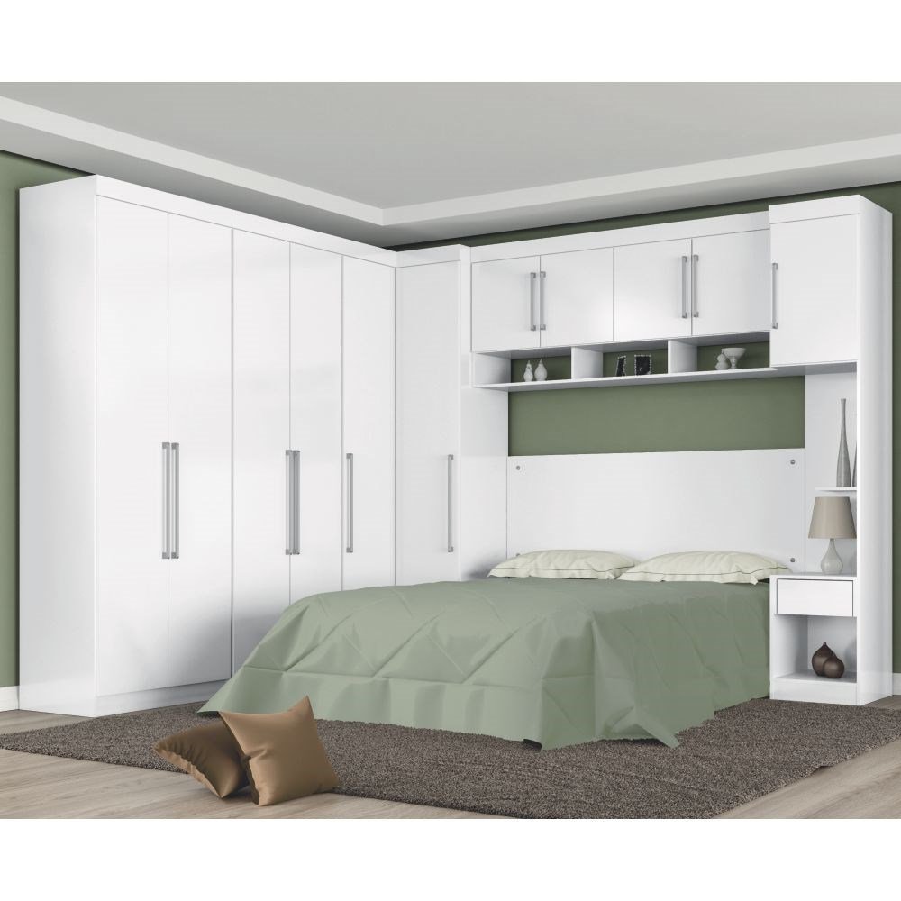 Jogo de Quarto Casal Modulado Modena Cp10 Branco - Demóbile ...