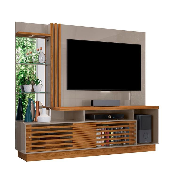 Home Theater Para TV de até 60 Frizz Plus Fendi Naturale | MadeiraMadeira