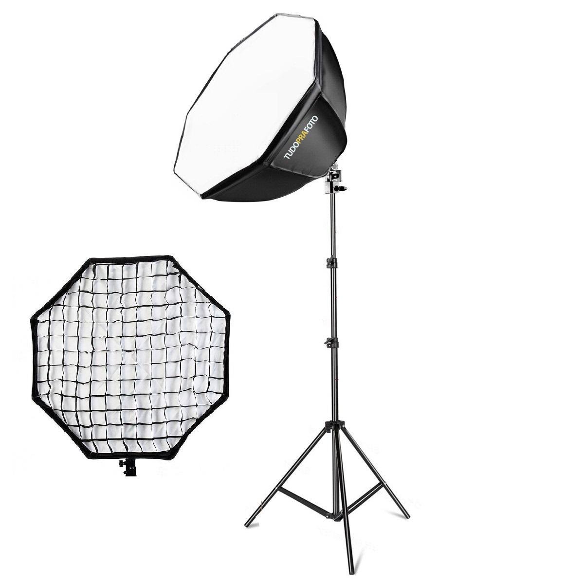 Softbox Octabox + Tripé Iluminação Estudio Octagonal 55cm | MadeiraMadeira