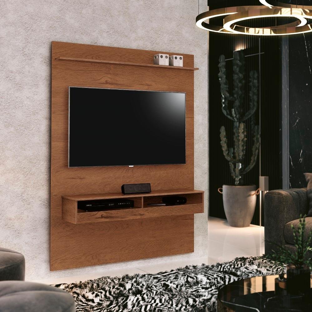 Painel Home para Tv até 50 Polegadas Turim 160cm Cor:Naturale ...