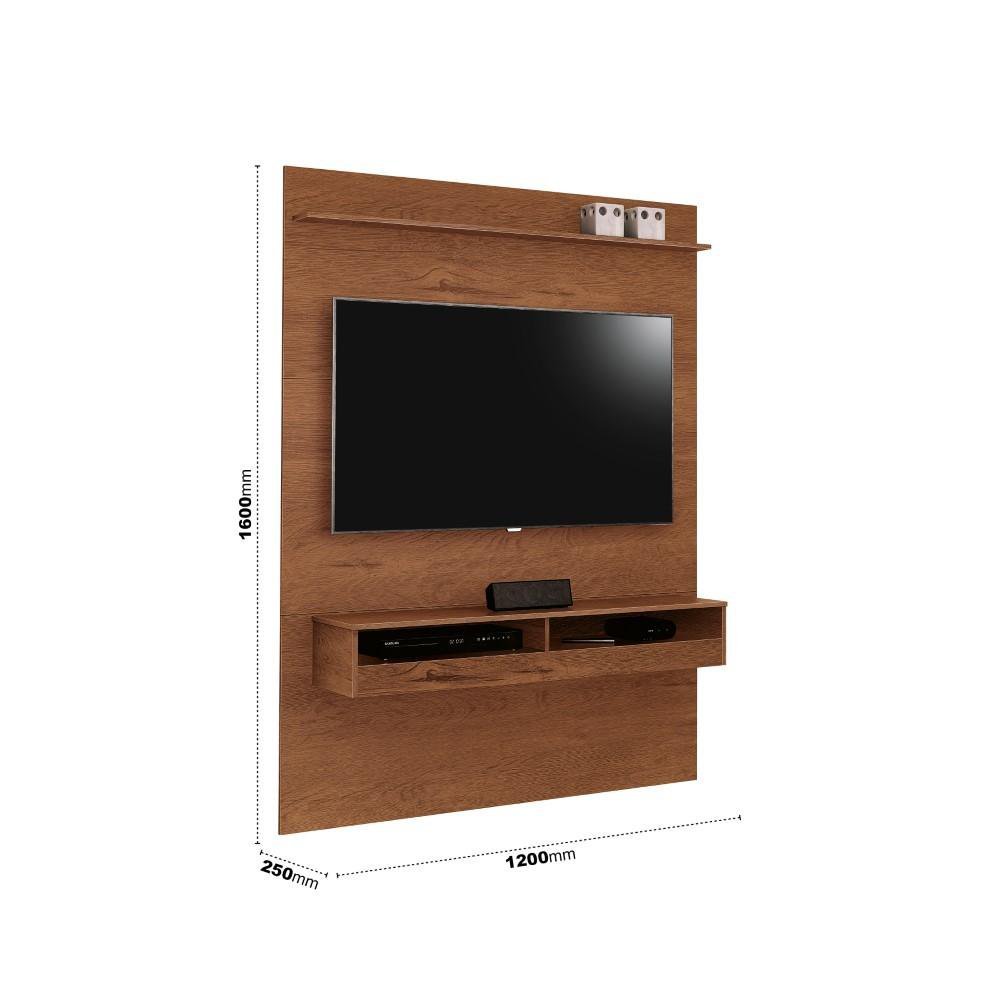 Painel Home para Tv até 50 Polegadas Turim 160cm Cor:Naturale ...