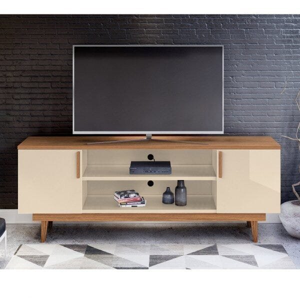 Rack para TV até 60 Polegadas 2 Portas 2 Nichos 180cm Easy Versátile ...