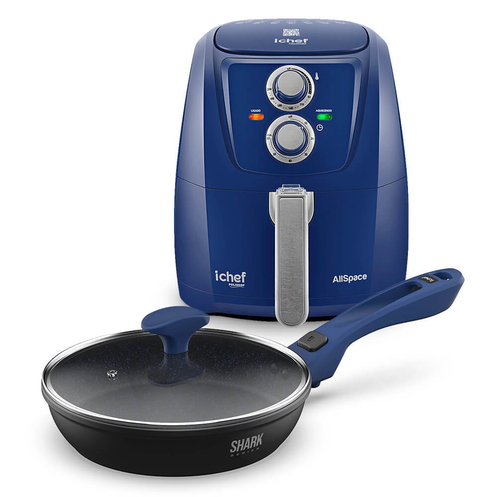 Airfryer Ichef AllSpace Índigo e Panela Ichef Ultra Day By Day e Tampa ...