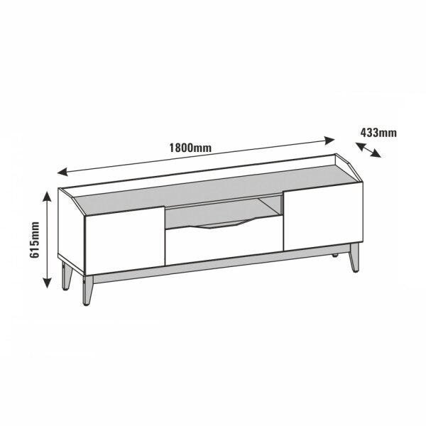 Rack para TV até 60 Polegadas 2 Portas 1 Gaveta 180cm Versátile Casa D ...