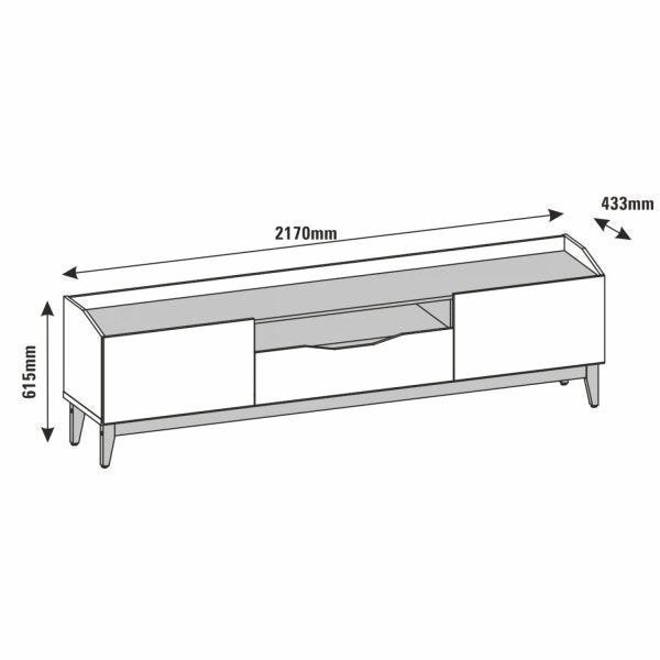 Rack para TV até 60 Polegadas 2 Portas 1 Gaveta 217cm Ravena Versátile ...