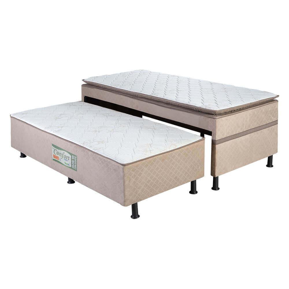 Colchobox Bicama de Solteiro 88cm Dcore Confort Unibox D28 com Pillow ...