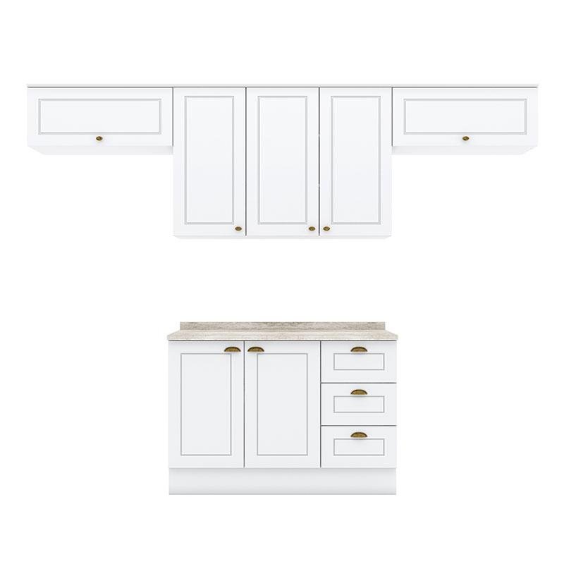 Cozinha Modulada Americana 5 Peças Branco Hp – Henn | MadeiraMadeira