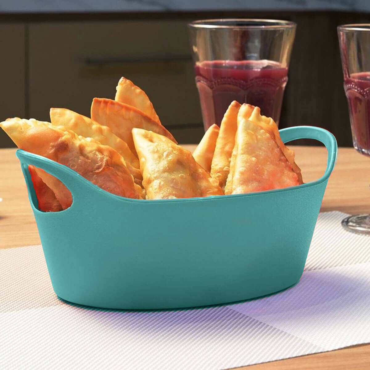 Cesto de Plástico com Alças Organizador de Objetos Porta Trecos Plus UZ ...