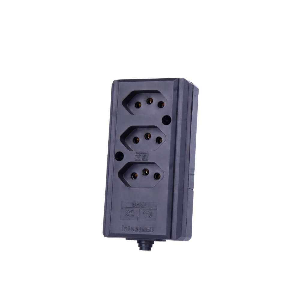 Tomada em Barra 2p+t 10/20a - Tripla Pt | MadeiraMadeira