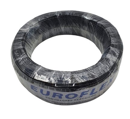 Fio Cabo Flexível com até 750V 10mm Preto Euroflex 50 metros 450/750V ...