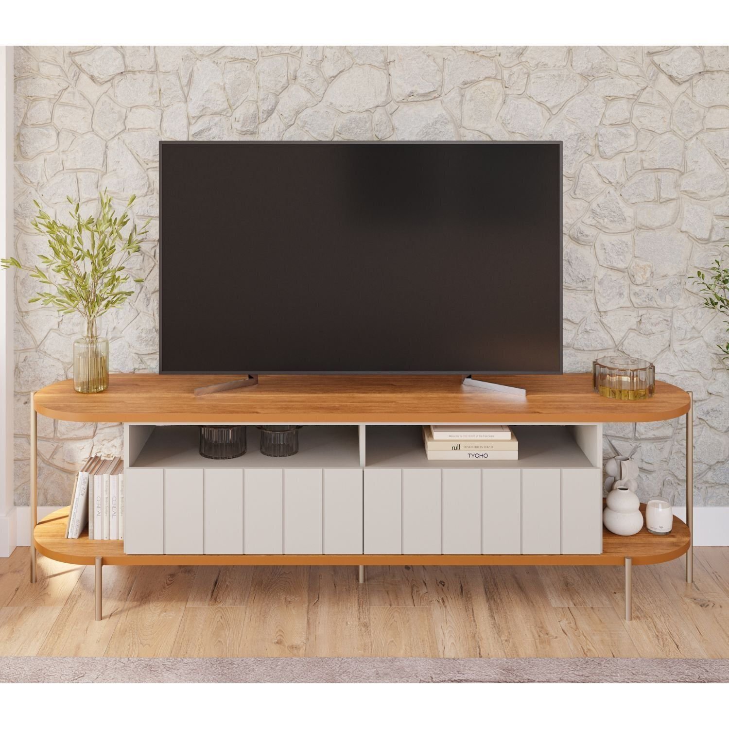 Rack para Tv 70 Polegadas 100% Mdf 58,5cm X 204cm | MadeiraMadeira