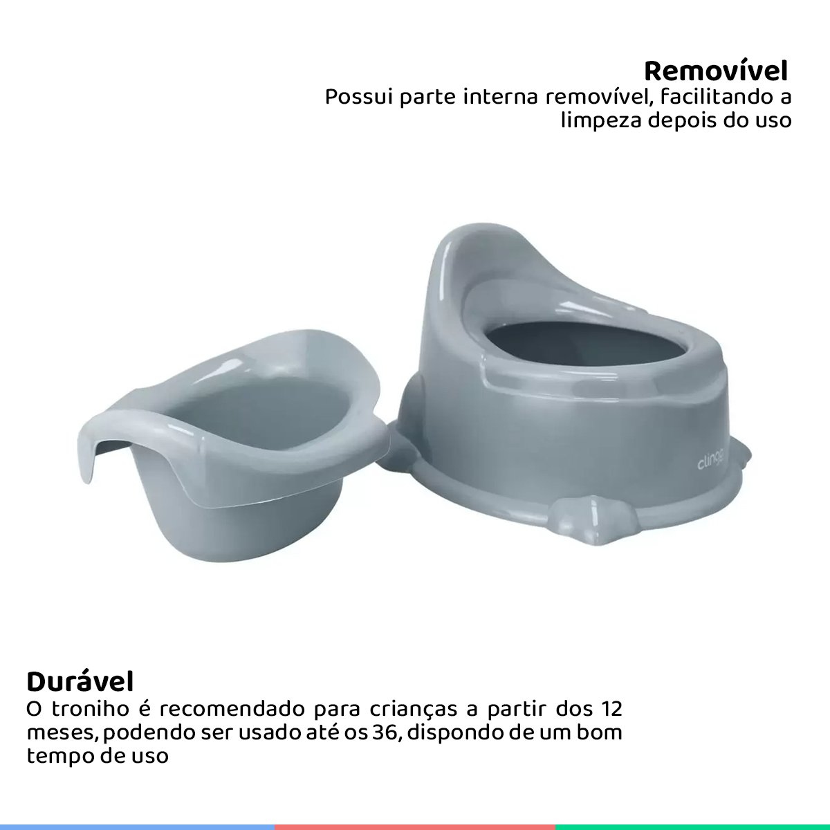 Penico Infantil Para Bebê de 12 à 36 Meses Troninho Potty Clingo ...