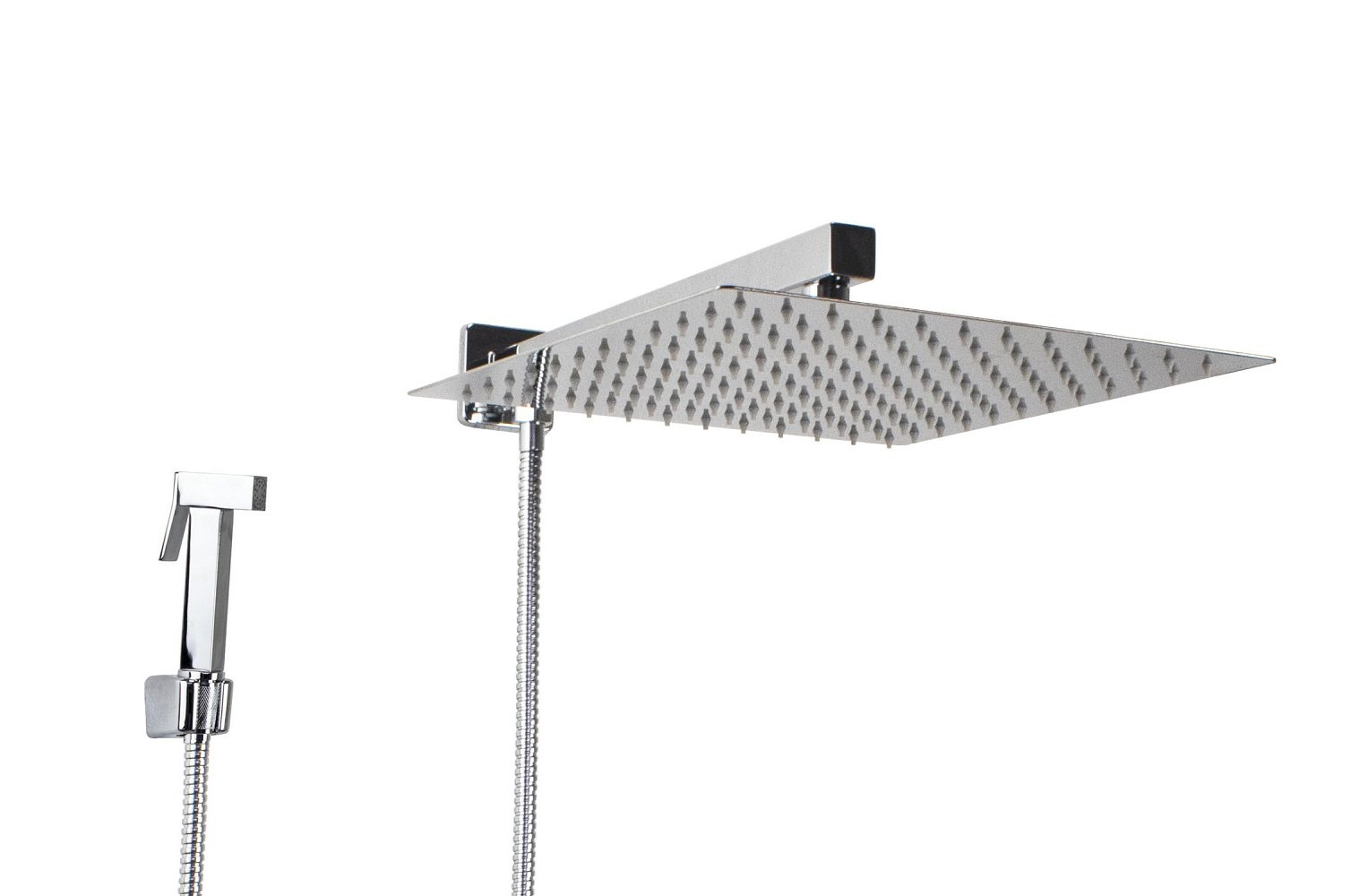 Ducha Chuveiro Inox 304 30x30 Cm com Ducha de Mão em Metal | MadeiraMadeira