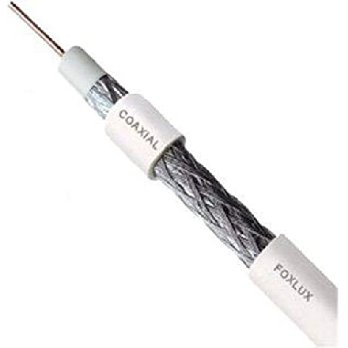 Cabo Coaxial 15M RG 59 67% Foxlux | MadeiraMadeira