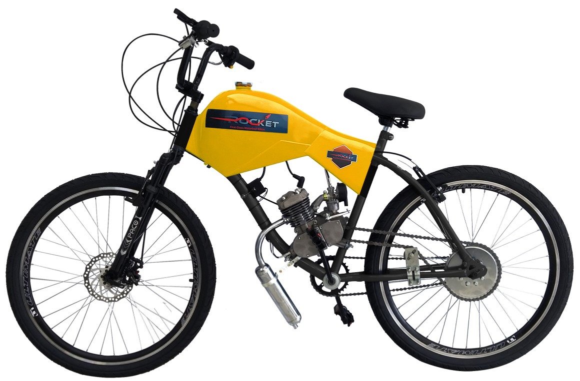 Bicicleta Motorizada 80cc Fr Disc/Susp com Carenagem Rocket ...