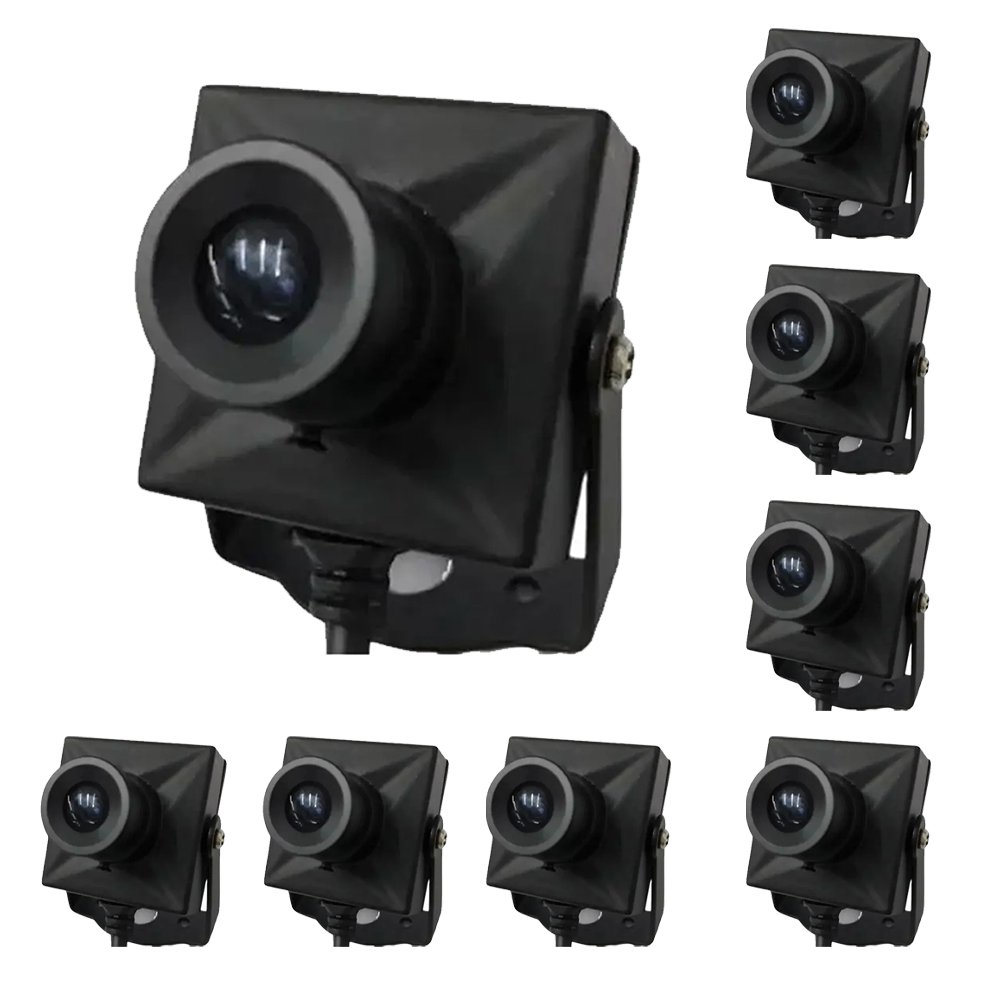 Mini Câmera Ccd Cmos CCTV Kit 8 Unidades Segurança Preto e Branco Casa ...