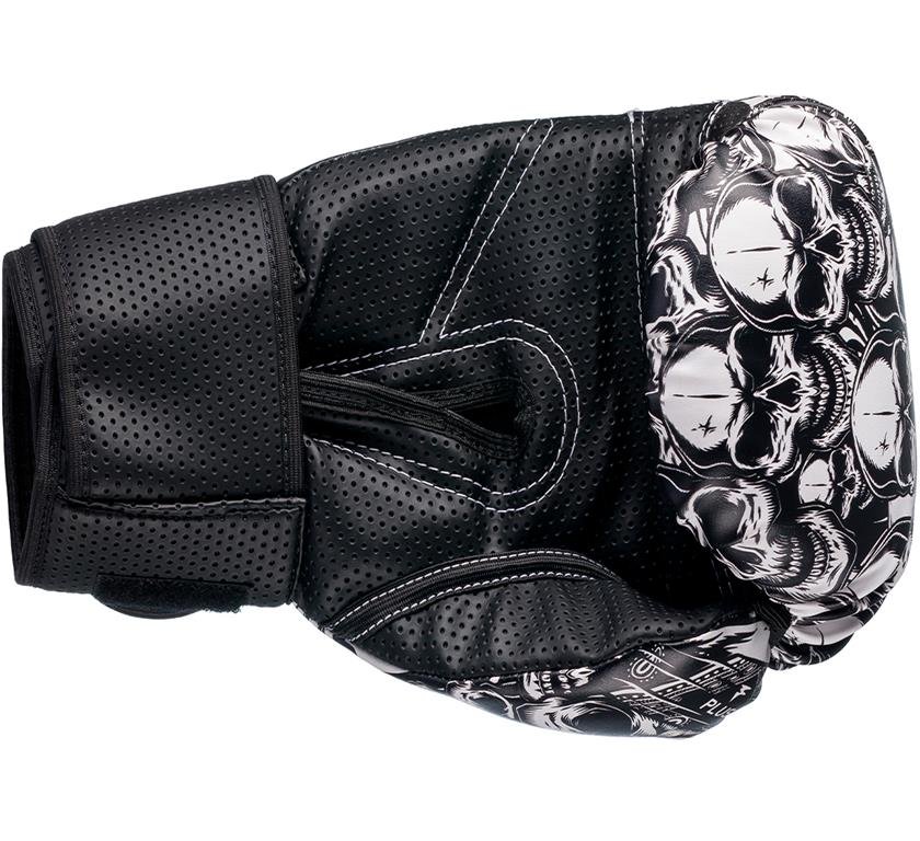 Luva de Boxe Muay Thai MMA 08oz Caveira Branca Fheras | MadeiraMadeira
