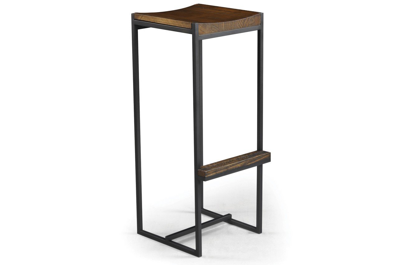 Banqueta Mercer Base em Aço Carbono Renar Base Grafite + Rustic Brown ...
