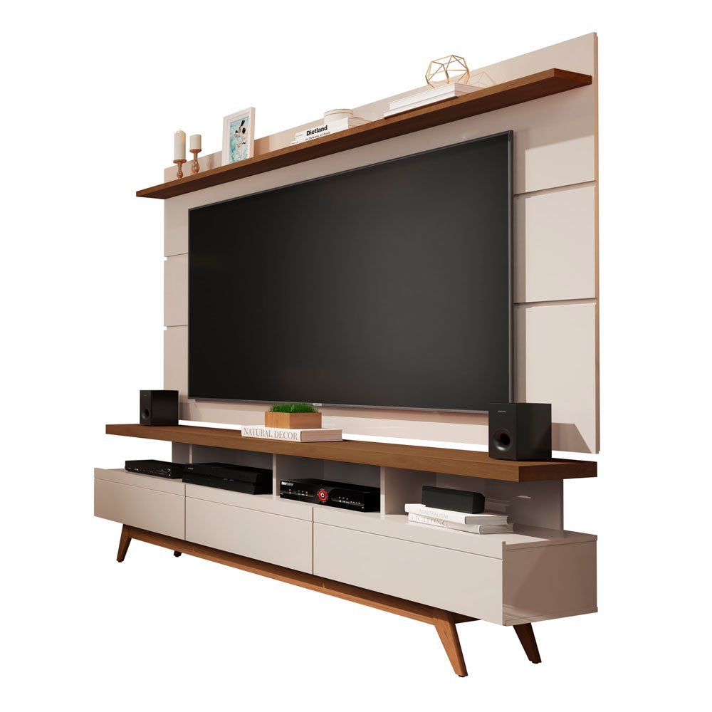 Rack Vivare Wood com Painel Vivare New 1,80 para TV até 72 Polegadas ...