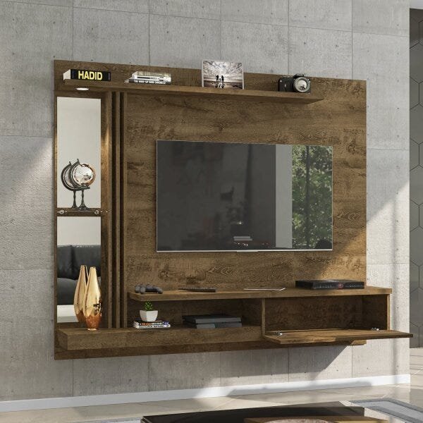 Painel Denver para TVs 55 Polegadas LED Elétrico e Prateleira de Vidro ...