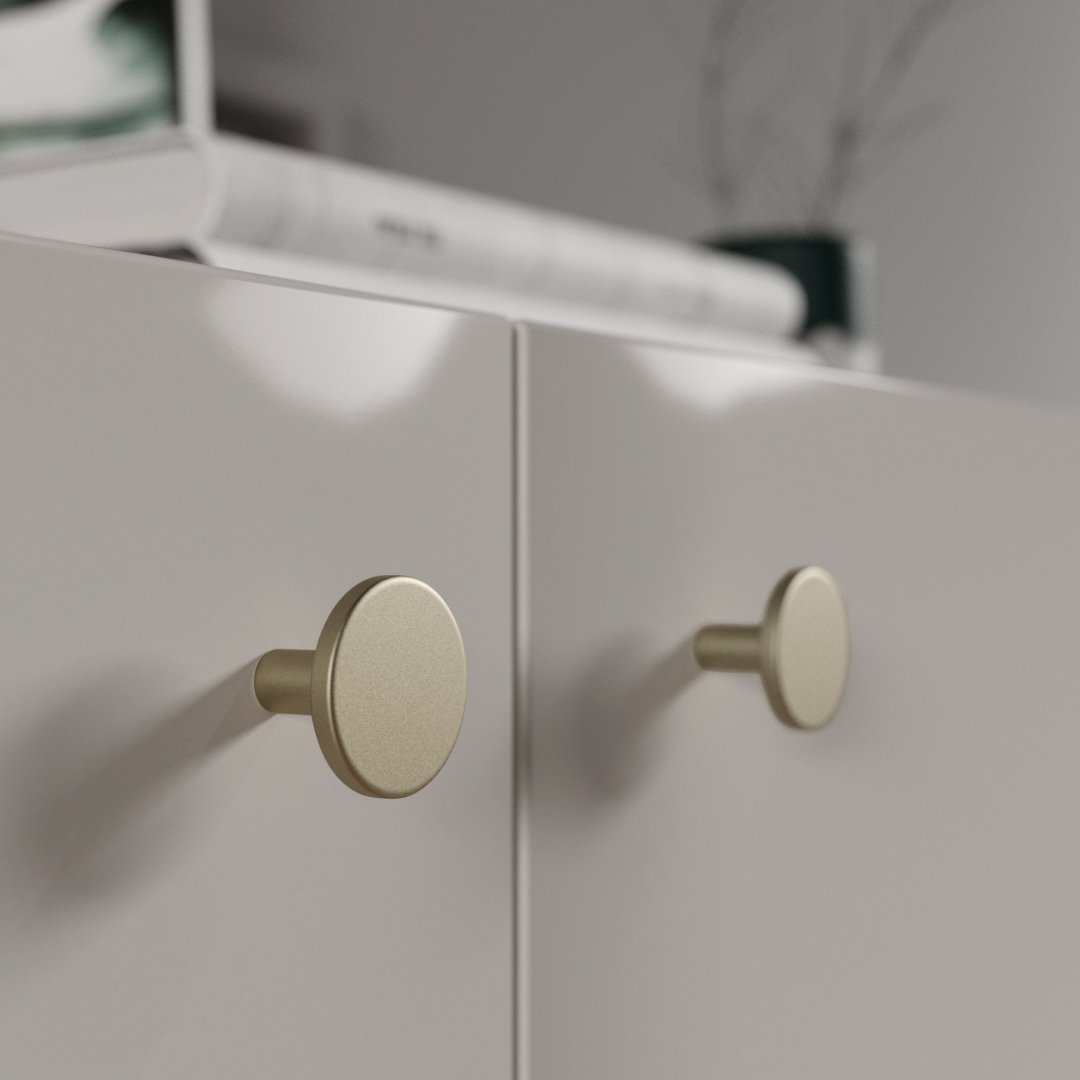 Puxador Ruiz Ponto 23mm Dourado - Torralba | MadeiraMadeira