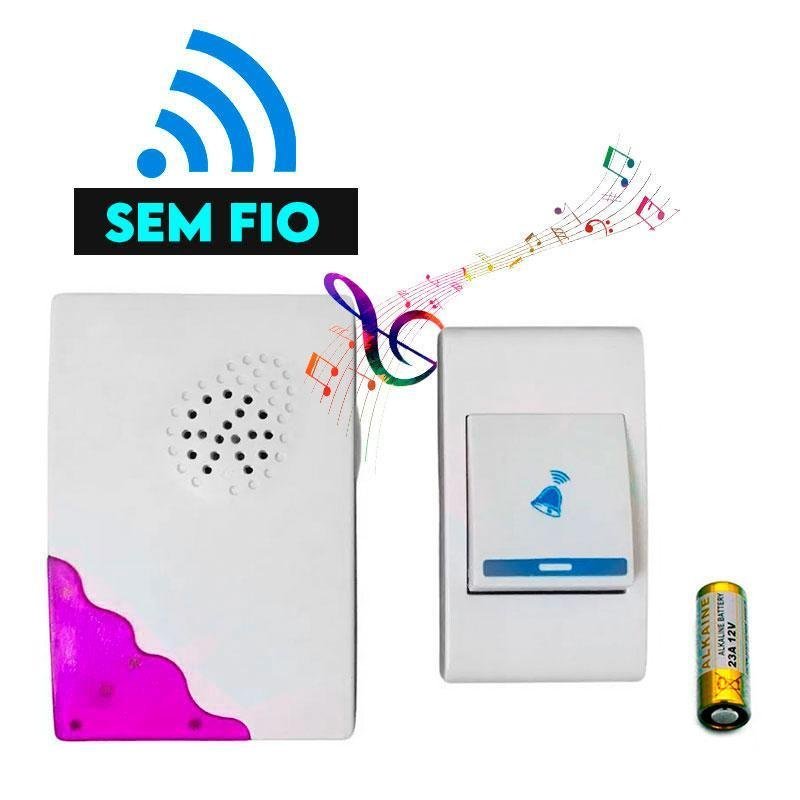 Campainha Sem Fio Residencial Com 36 Tipos De Tons Wireless ...