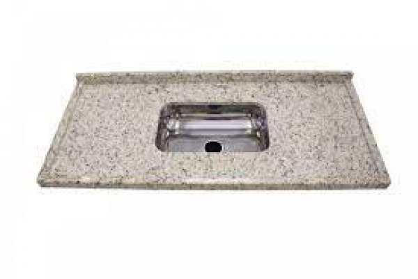 Pia de Cozinha Granito Branco Dallas 2,00 X 0,55 Cm com Cuba N1 ...