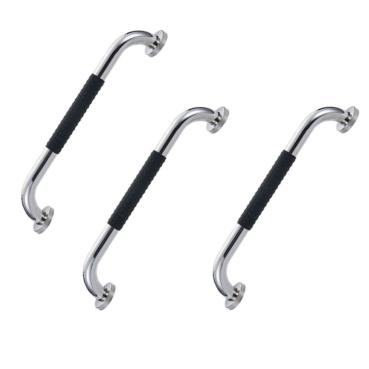 Barra de Apoio 40cm Inox Suporte Antiderrapante Kit 3 Unidades Idoso ...