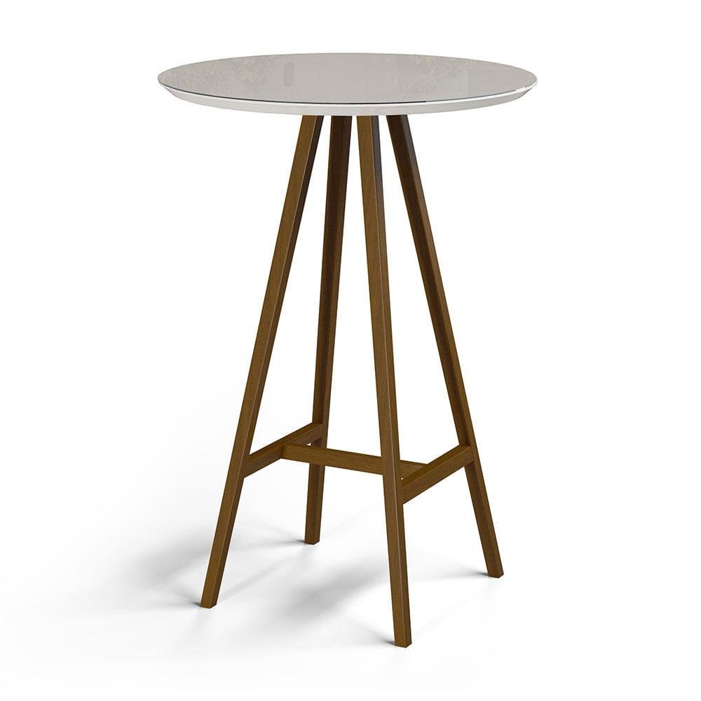 Mesa Bistrô Carpem Off White e Nogueira | MadeiraMadeira