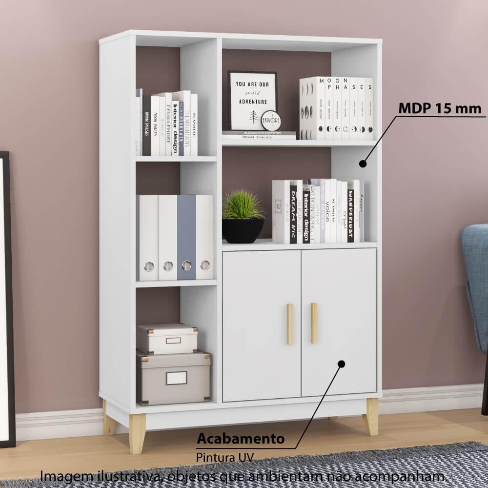 Estante Legno com 5 Nichos - Branco | MadeiraMadeira