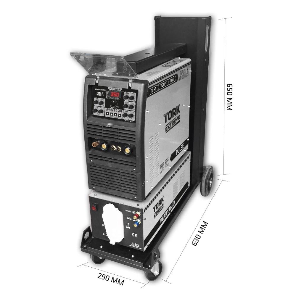 Máquina De Solda Inversor 350A Touch 350 Ac/Dc + Cooler + Carrinho Supertork | MadeiraMadeira