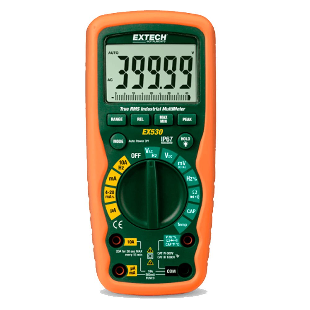 Multímetro Industrial Trms Cat Iii-1000v Cat Iv-600v Extech Ex530 Ex530 ...