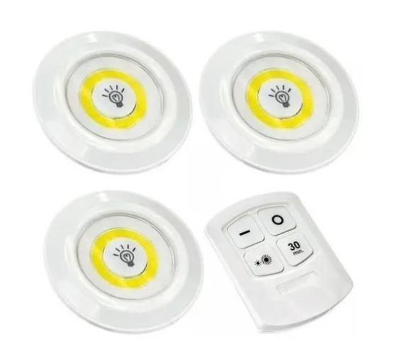 Lampada Led Spot sem Fio 3 em 1 com Controle Remoto 16 Leds ...