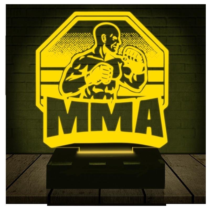 Luminária Led 3d | MMA Luta | Abajur | MadeiraMadeira