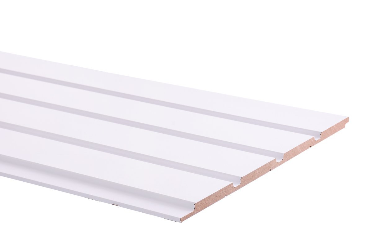 Painel Ripado Branco 2750 X 455 X 15mm - Caixa com 4 Painéis ...