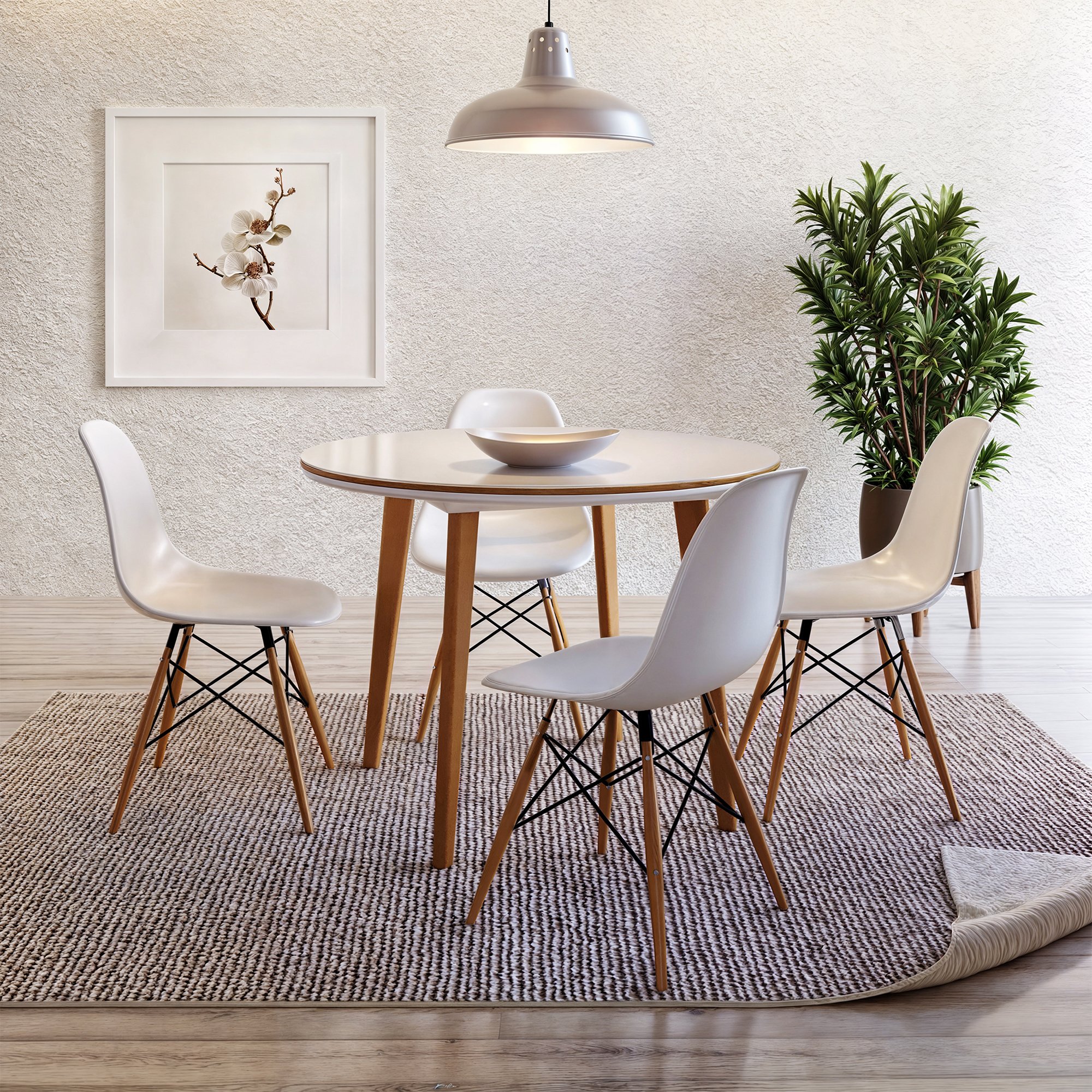 Mesa de Jantar Tampo de Vidro 110cm Godam Espresso Móveis | MadeiraMadeira