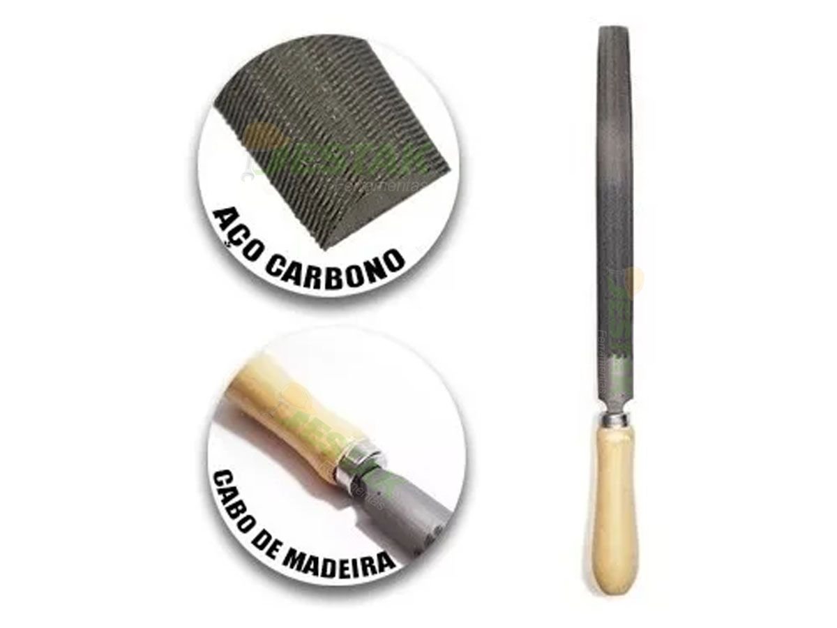 Lima Meia Cana 12" 300 Mm C/ Cabo De Madeira - Mtx | MadeiraMadeira