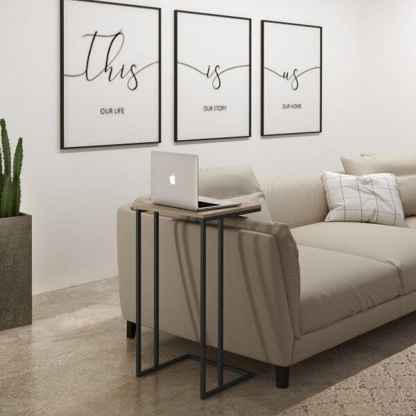 Mesa Lateral para Notebook Apolo Mais Decor | MadeiraMadeira