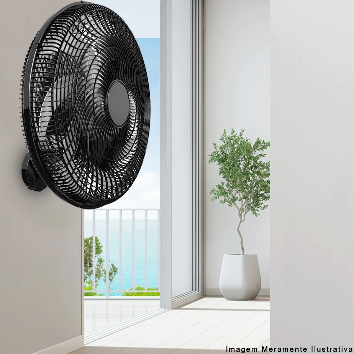 Ventilador De Parede Eco Bivolt 200W 60Cm 1400Rpm Dômina | MadeiraMadeira