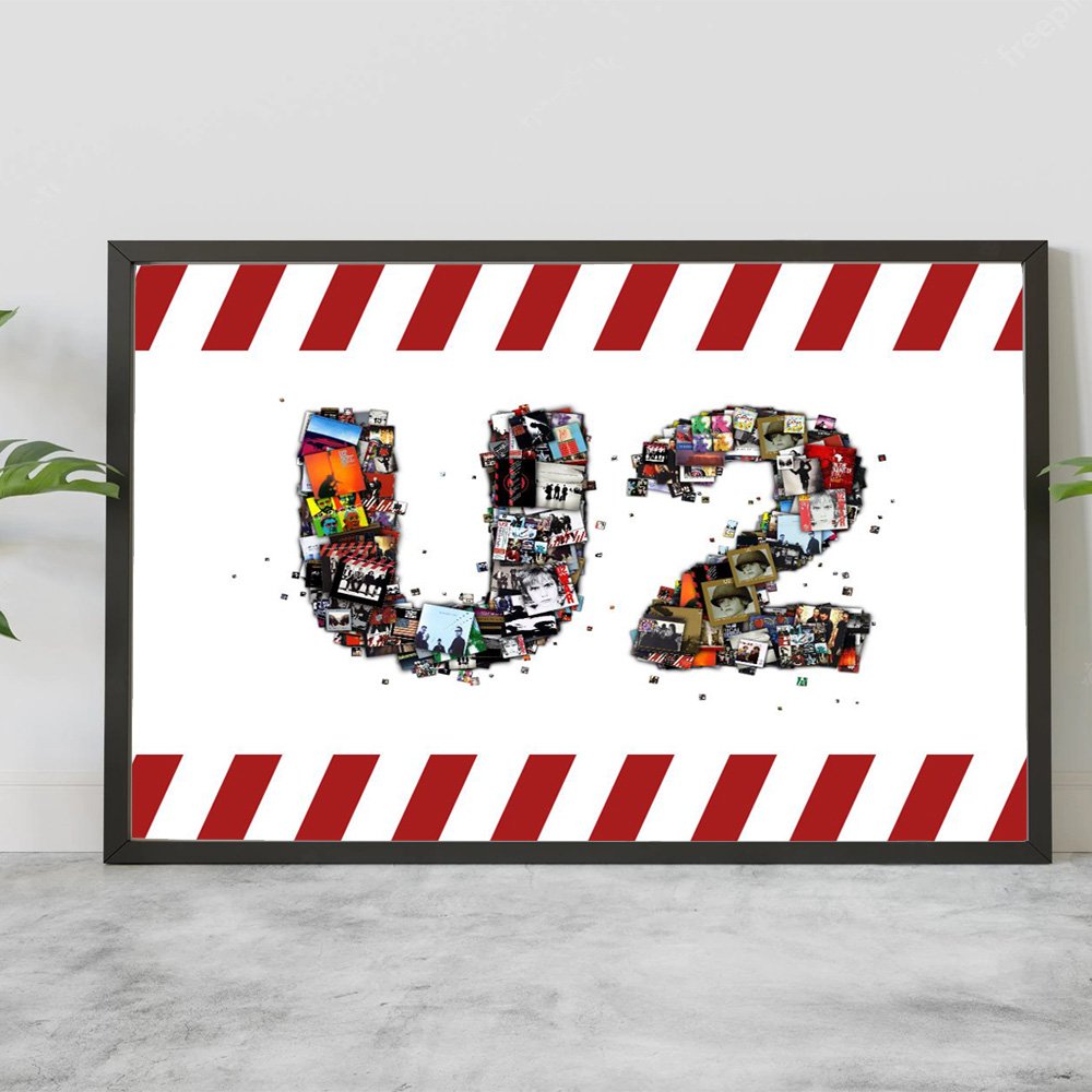Quadro Símbolo U2 Logo Banda Capas de CD Envio Imediato A4 | MadeiraMadeira