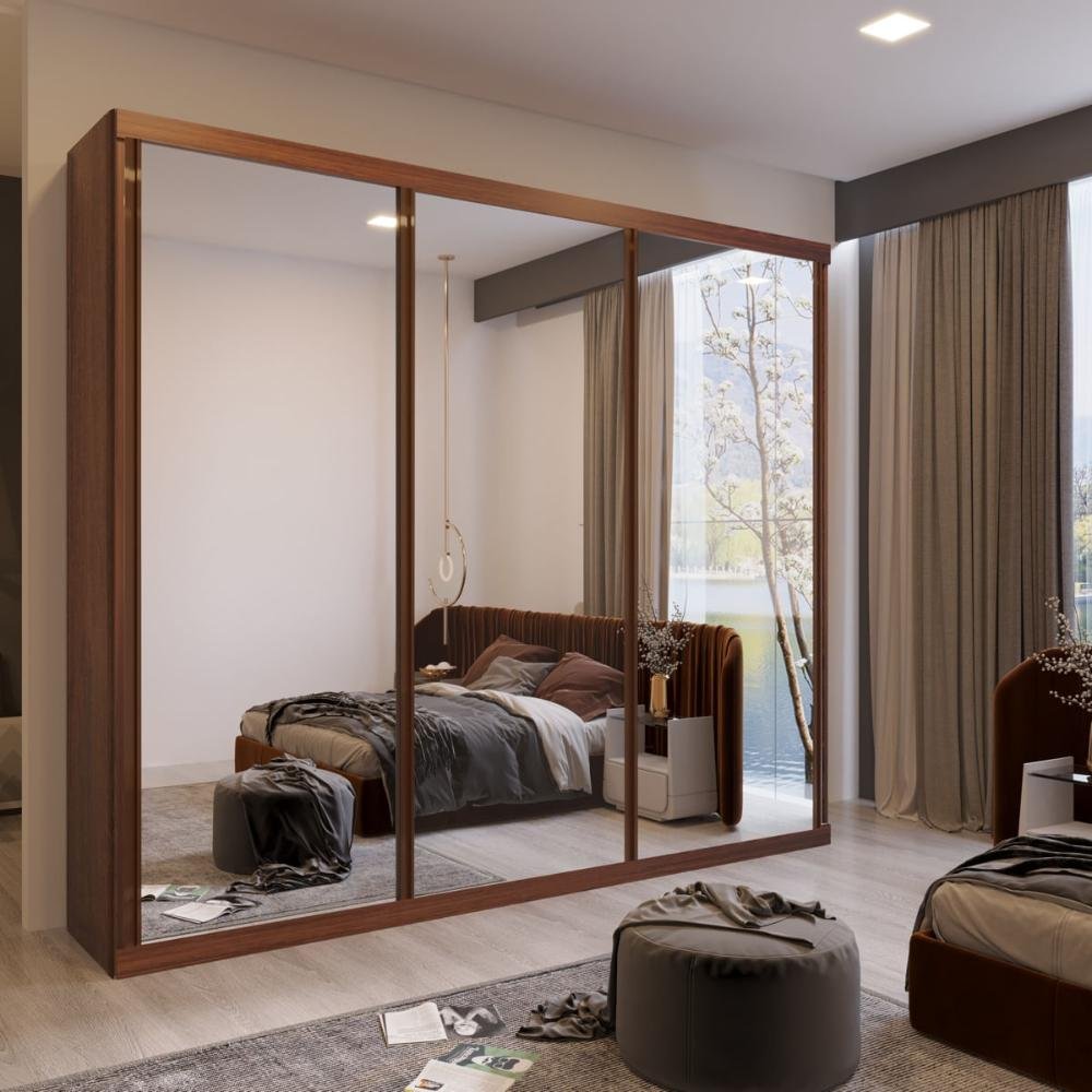 Guarda-Roupa Casal 3 Portas e 6 Gavetas Taylor Crystal Bom Pastor ...