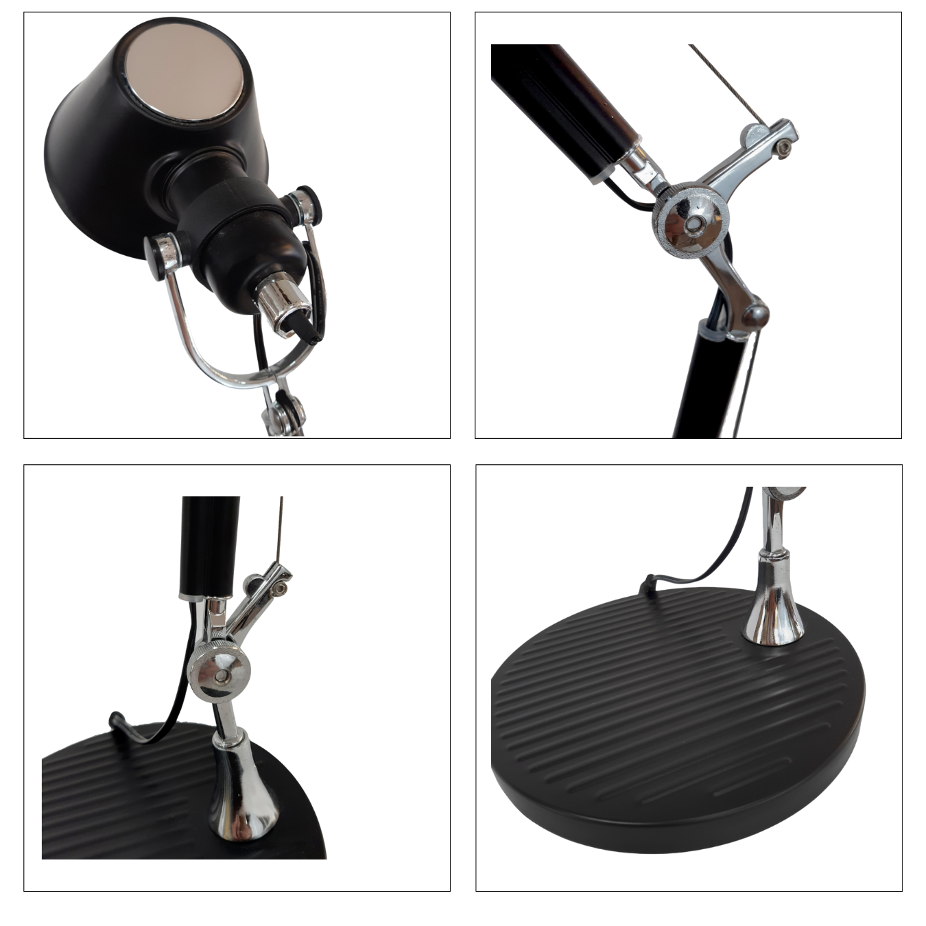 Abajour New Office em alumínio e metal preto com Led Treelux ...