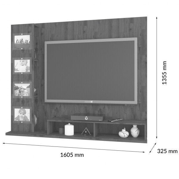 Painel para TV até 49 Polegadas com Porta Retratos Star Móveis Germai ...