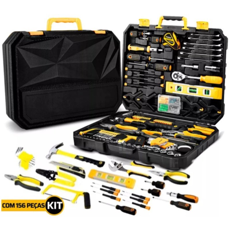 Kit Ferramenta Com 156 peças com uma maleta de transporte | MadeiraMadeira
