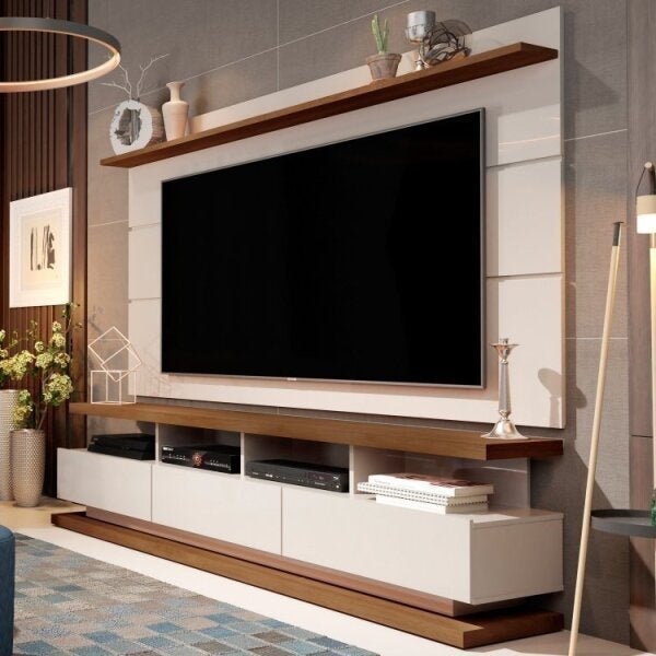 Rack com Painel para TV até 72 Polegadas Vivare Móveis Germai ...