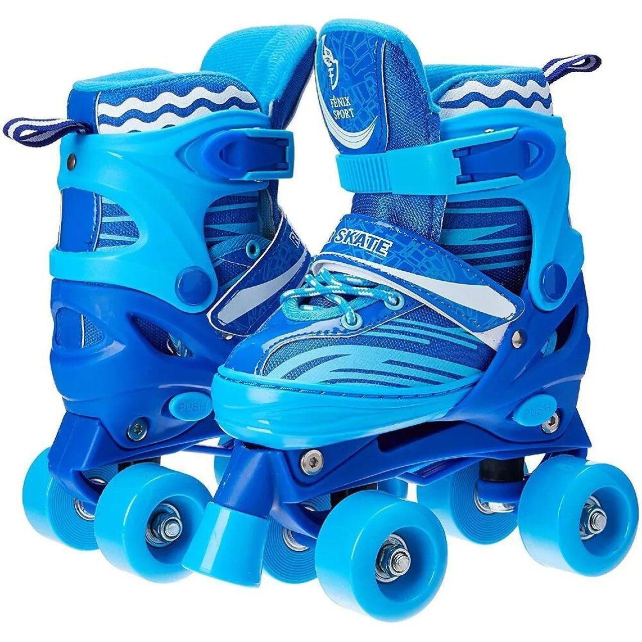 Patins Skate Infantil Ajustável Azul Do 30-33 - Fênix Rl-02 ...