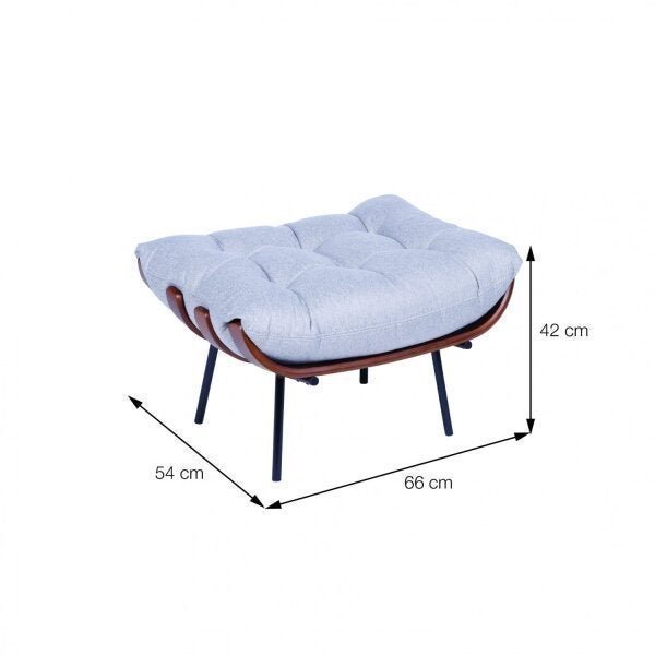 Poltrona com Puff Costela Or Design | MadeiraMadeira