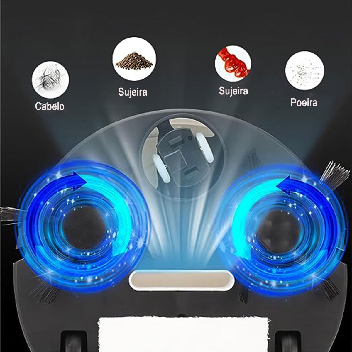 Mini Robo Aspirador Automatico Inteligente Baixo Ruido Varre Aspira ...