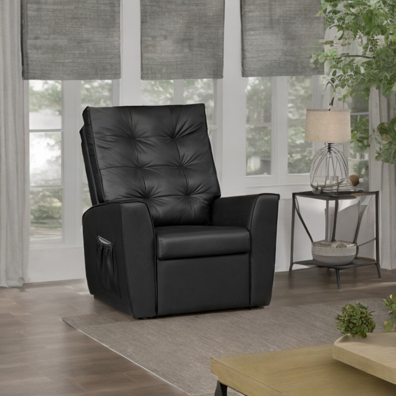 Poltrona Bali Confortável P/ Leitura Descanso em Couro Forte | MadeiraMadeira